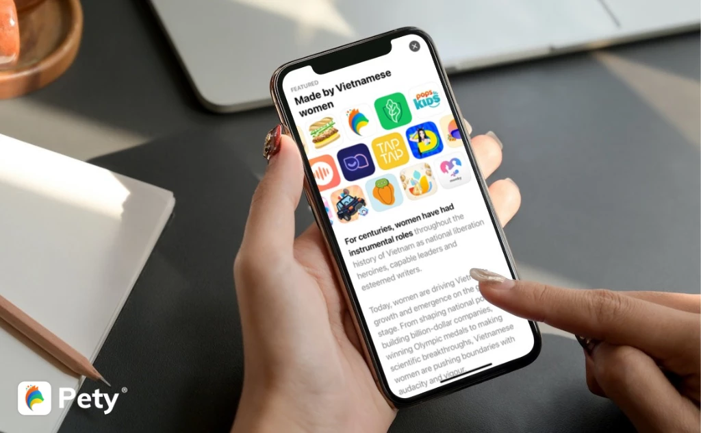 Pety được Apple vinh danh trong top ứng dụng do phụ nữ Việt phát triển