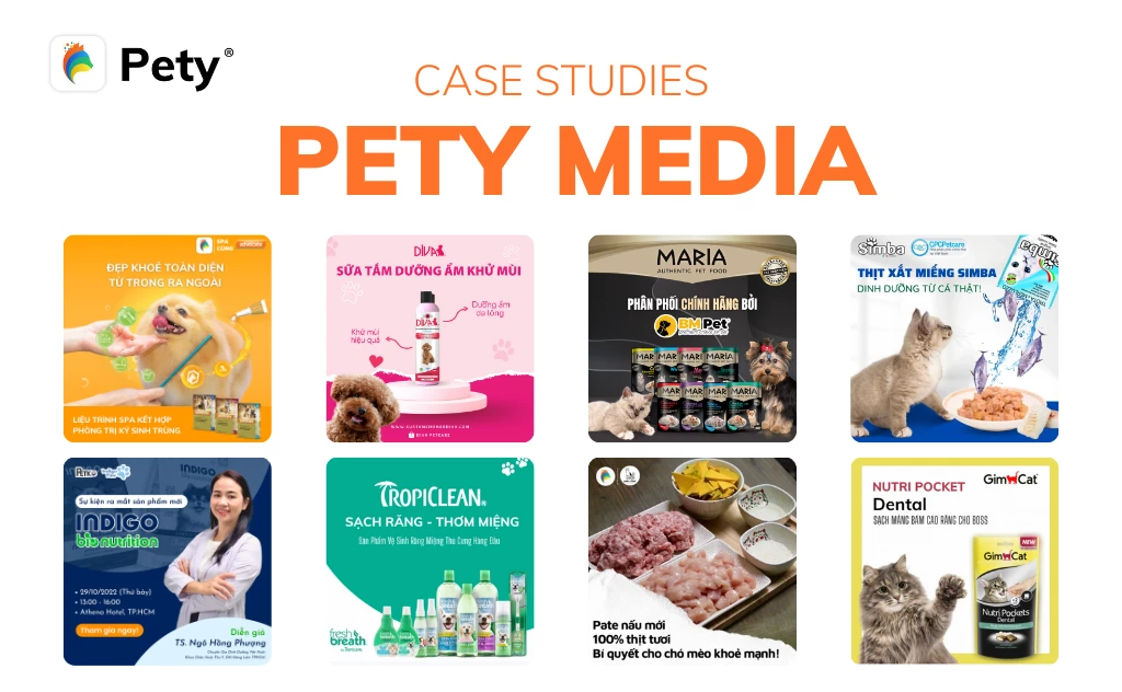 Những dự án nổi bật của Pety cùng các thương hiệu thú cưng uy tín